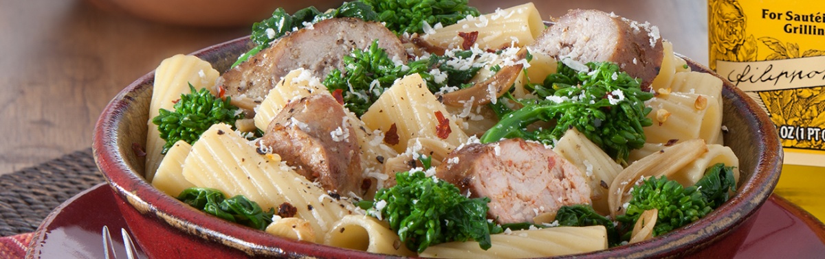 Filippo Berio 191_Rigatoni with Italian Sausage and Broccoli Rabe